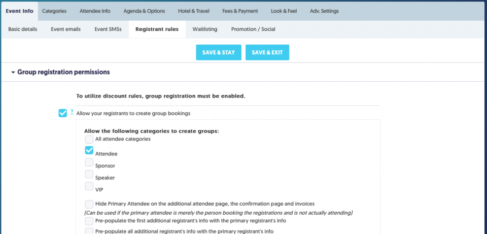 Group registrations | Stova @ ASU